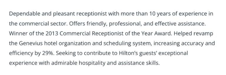 Receptionist Resume: Examples, Guide And Writing Tips