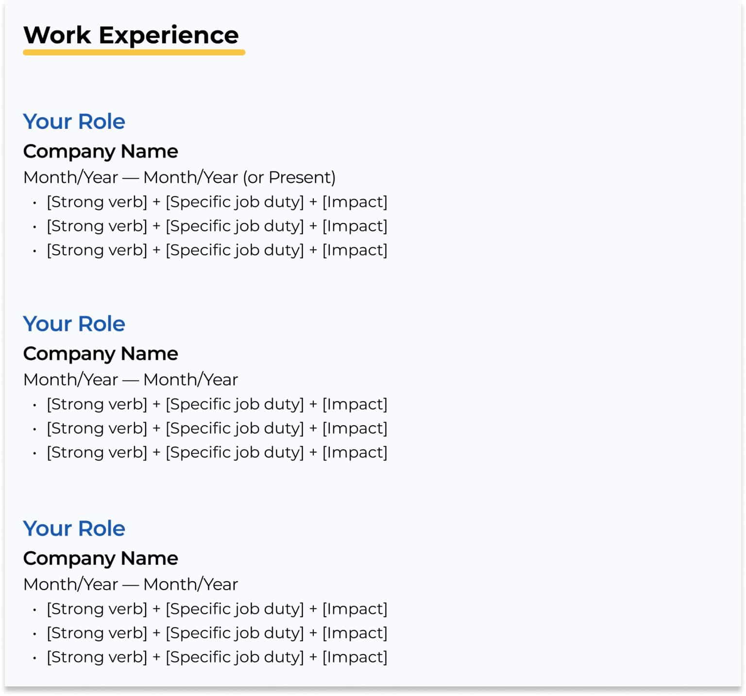 How To List Work Experience On A Resume (20+ Examples)