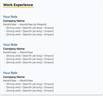 How To List Work Experience On A Resume (20+ Examples)