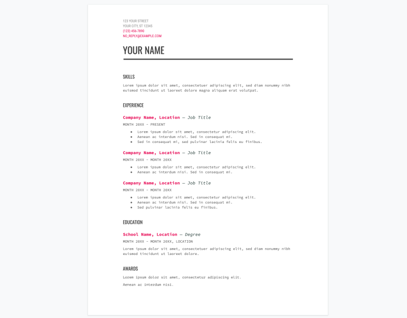 The Best 21 Google Docs Resume Templates To Use Today