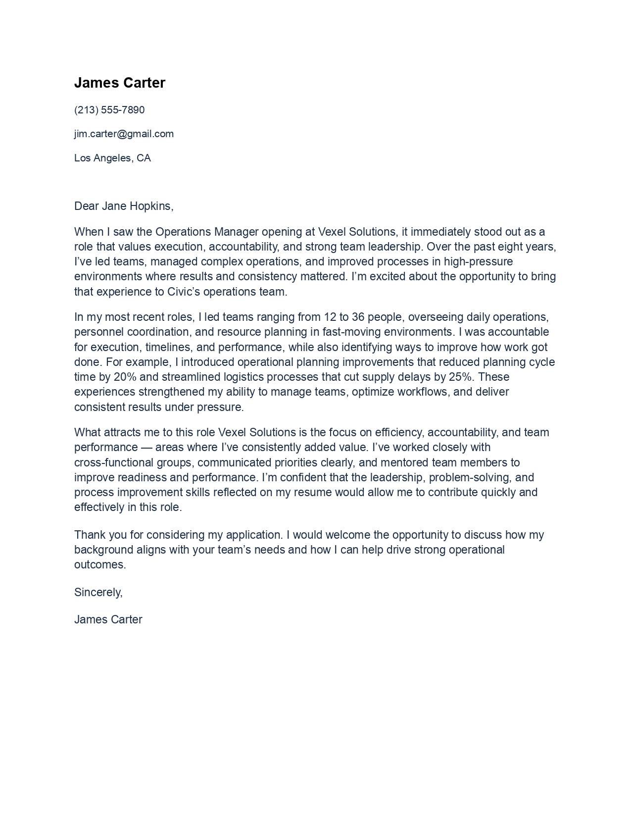 Military-to-Civilian Cover Letter: A Practical Guide For Transitioning ...